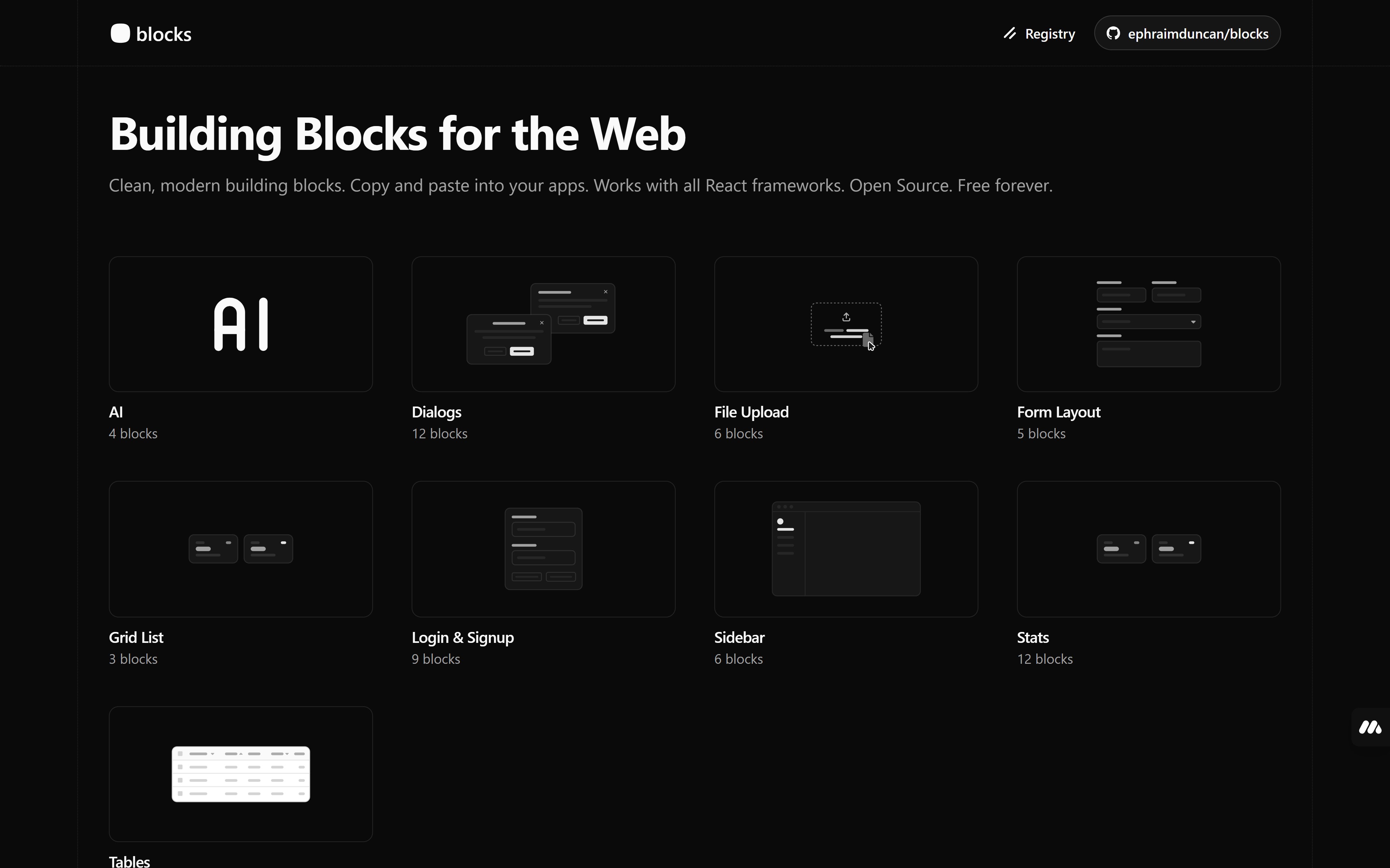 Blocks Component Library