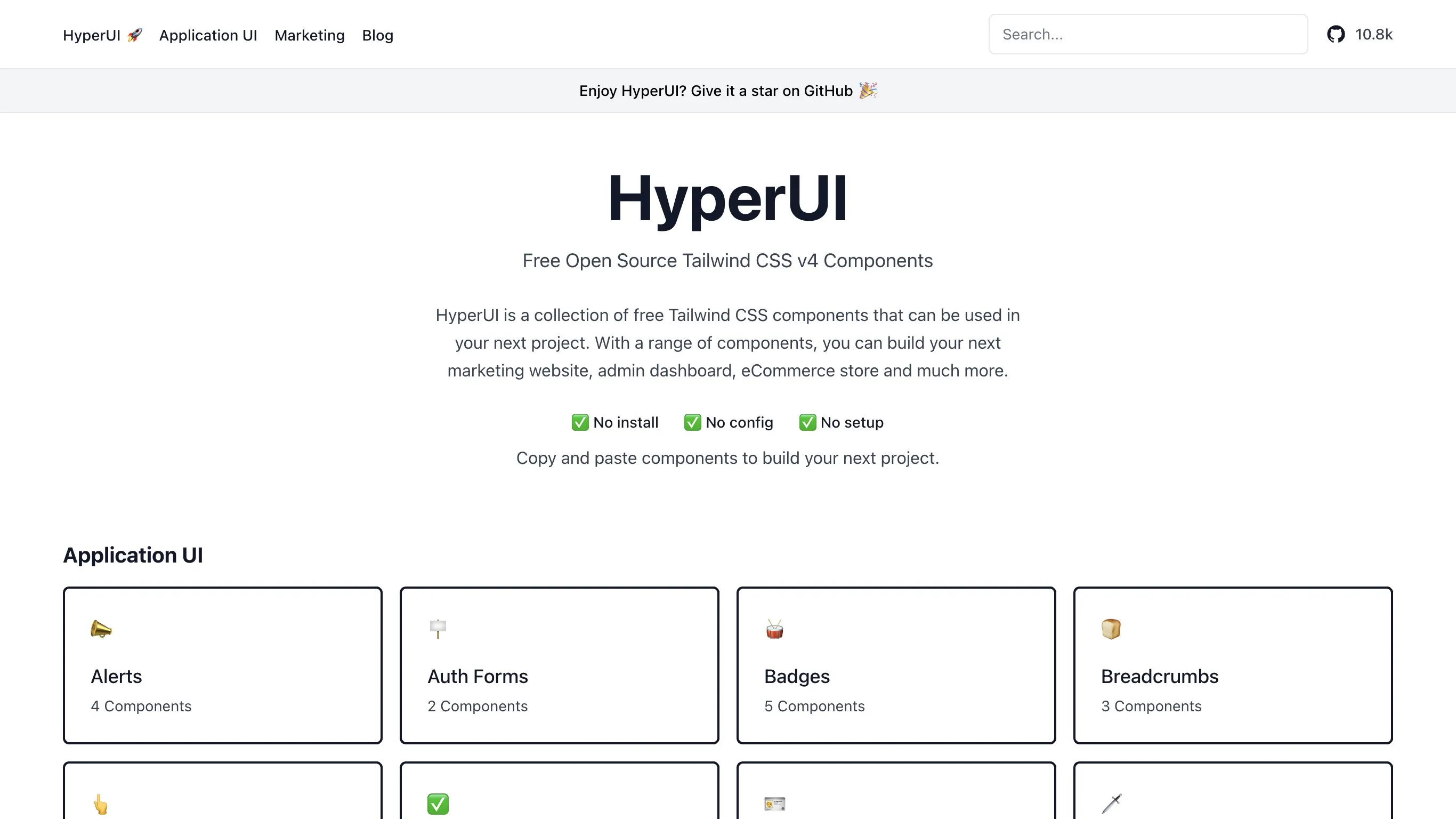HyperUI Component Library