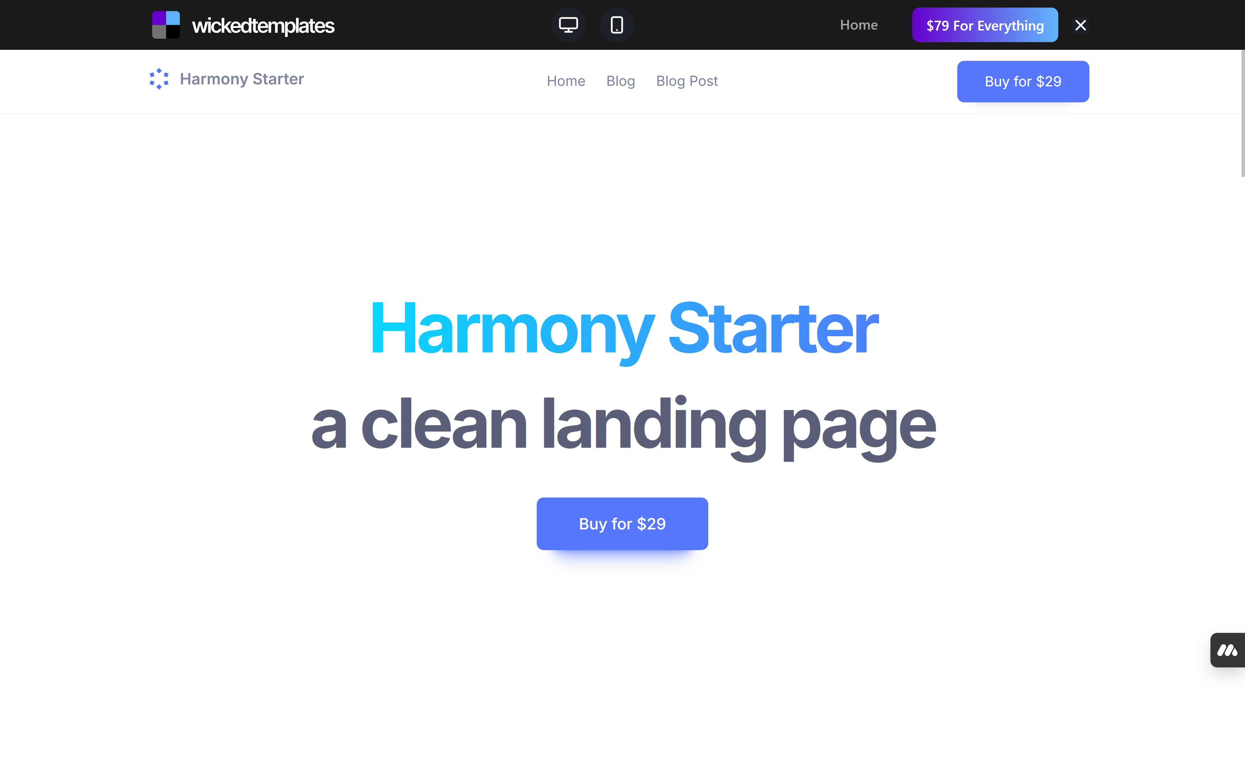 Harmony Starter Template Template