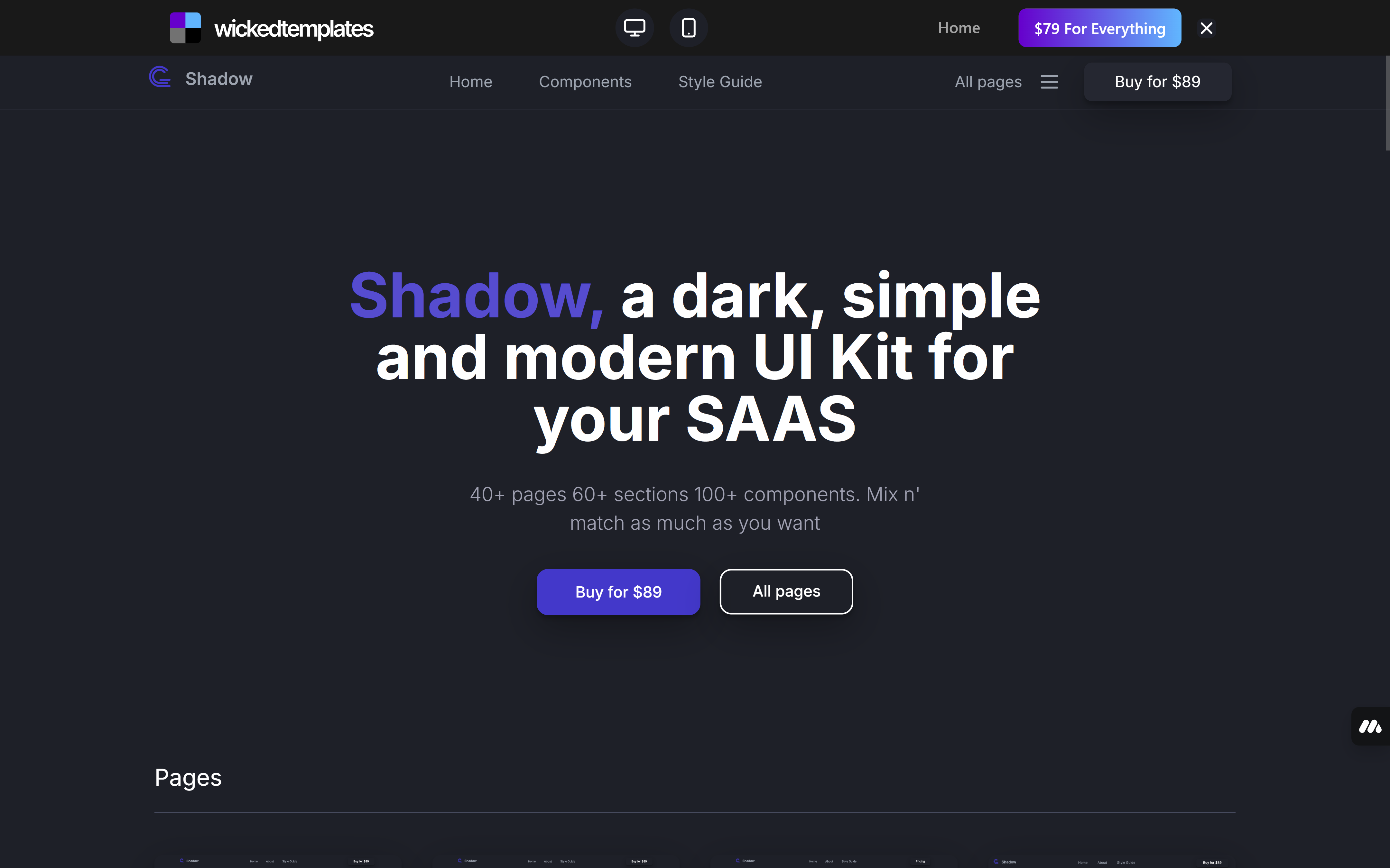 Shadow Pro ui-kit